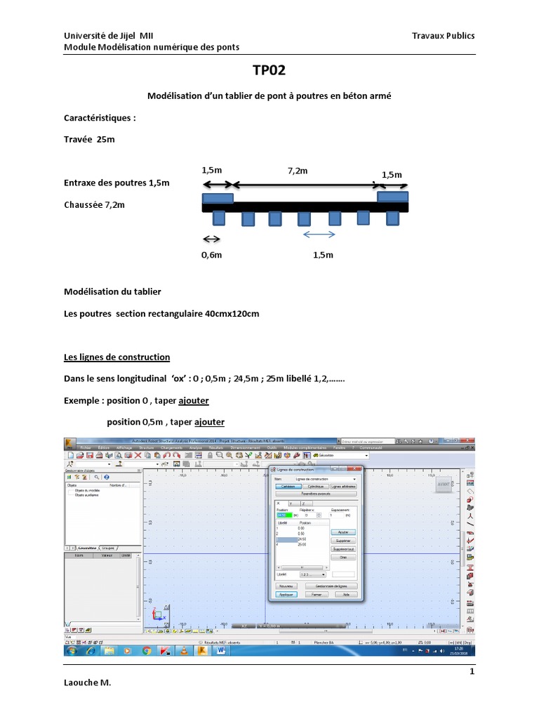 TP02 Modelisation Des Ponts - Copie PDF | PDF | Éléments architecturaux | Génie du bâtiment