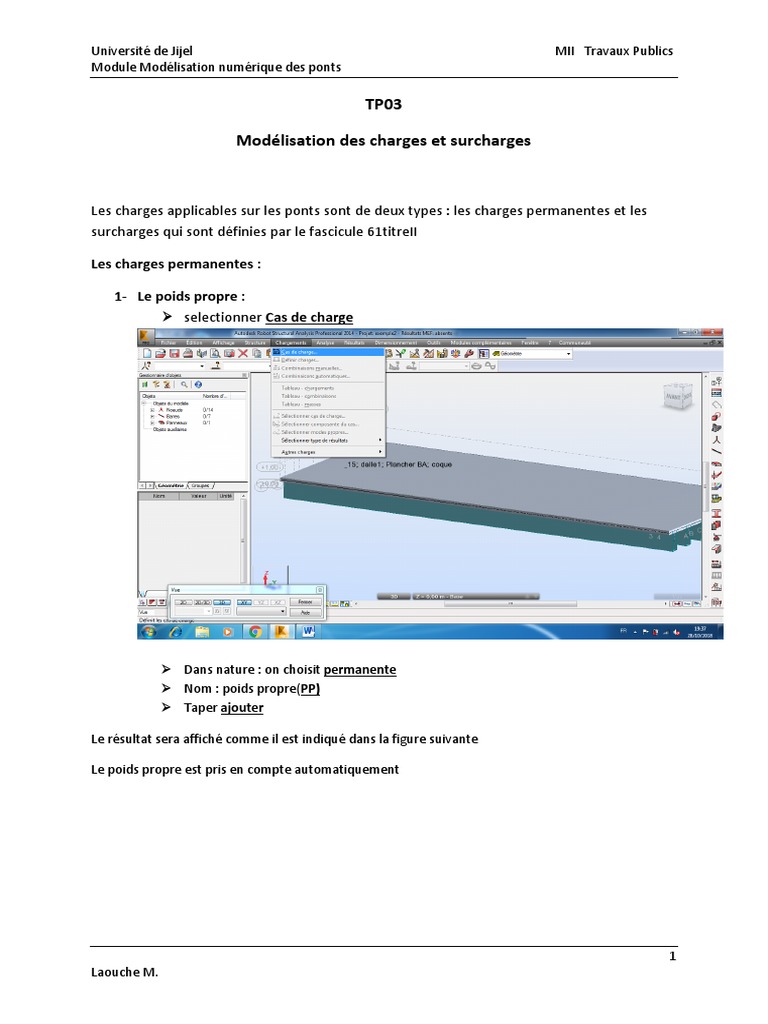 TP03 Modelisation Des Charges Et Surcharges - Copie PDF | PDF