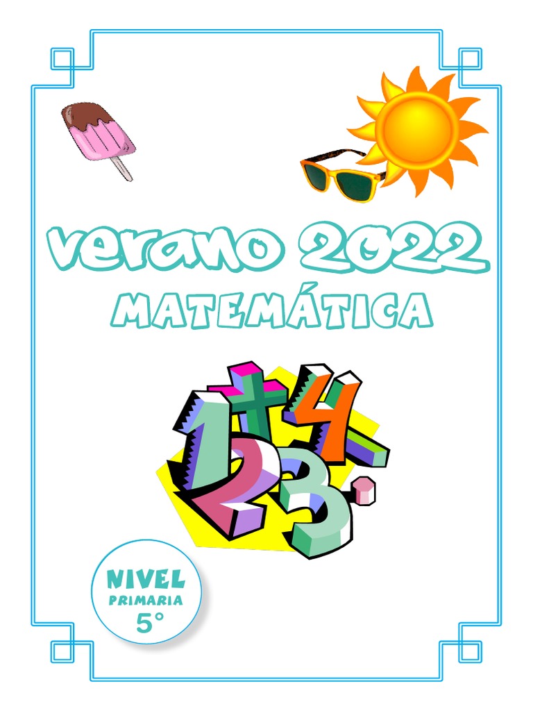 5° Prim Verano 2022 | PDF | División (Matemáticas) | Álgebra