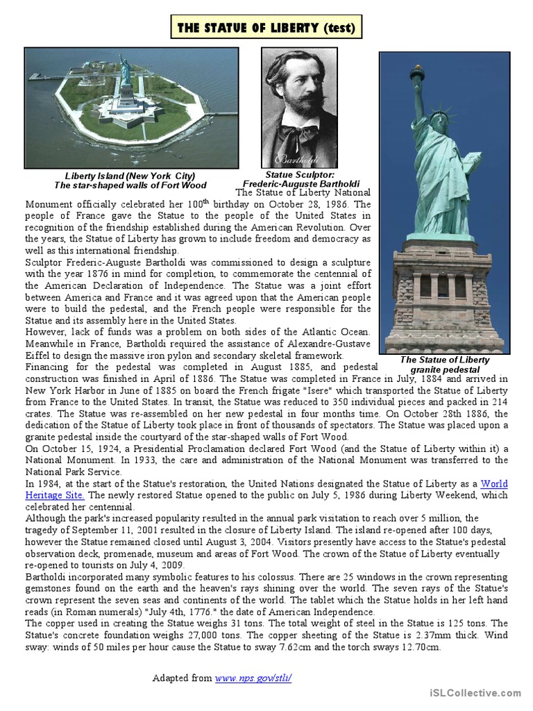 The Statue of Liberty Test PDF | PDF