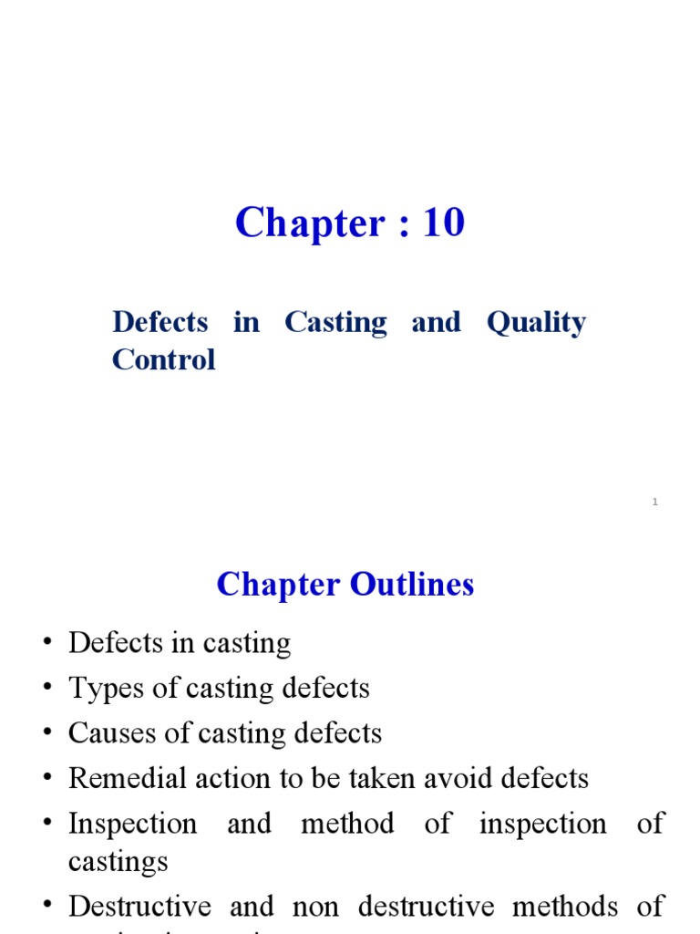 Casting Defects and Quality Control | PDF | Casting (Metalworking ...