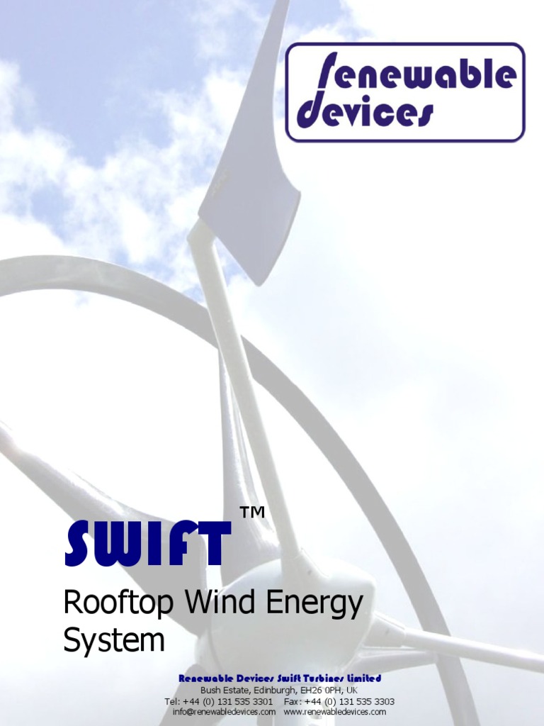 SWIFT Rooftop Wind Energy System | PDF | Wind Power | Wind Turbine