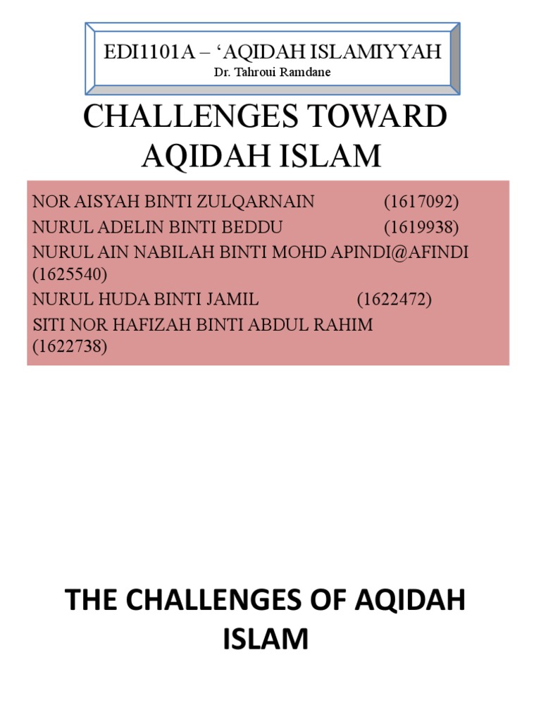 Slide Aqidah | PDF | Islamic Branches | Abrahamic Religions