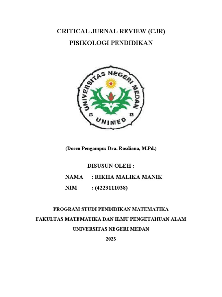 CBR - PSIKOLOGI - PENDIDIKAN - Rikha Malika Manik | PDF