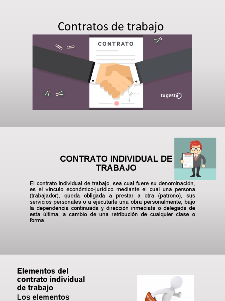 Elementos y características del contrato individual de trabajo | PDF | Tiempo de trabajo | Justicia