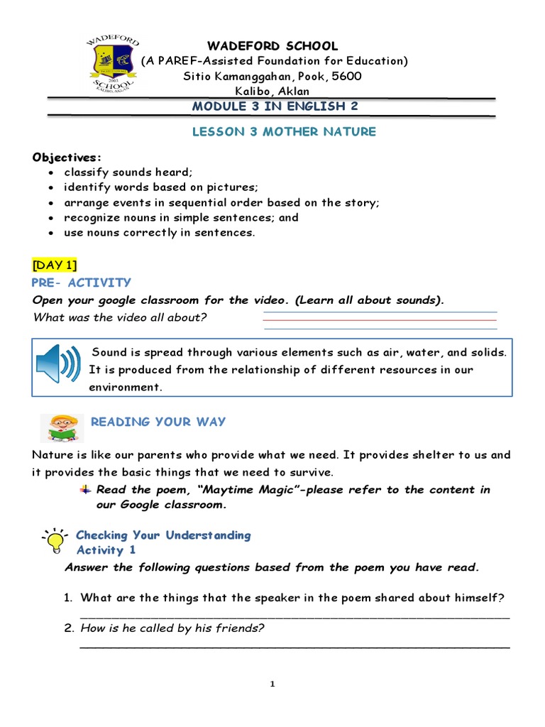 English 2 Module 3 | Download Free PDF | Linguistics