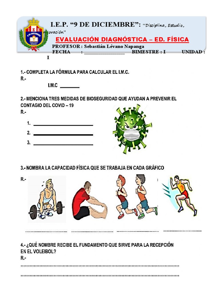 Evaluacion Diagnostico Ed Fisica | PDF