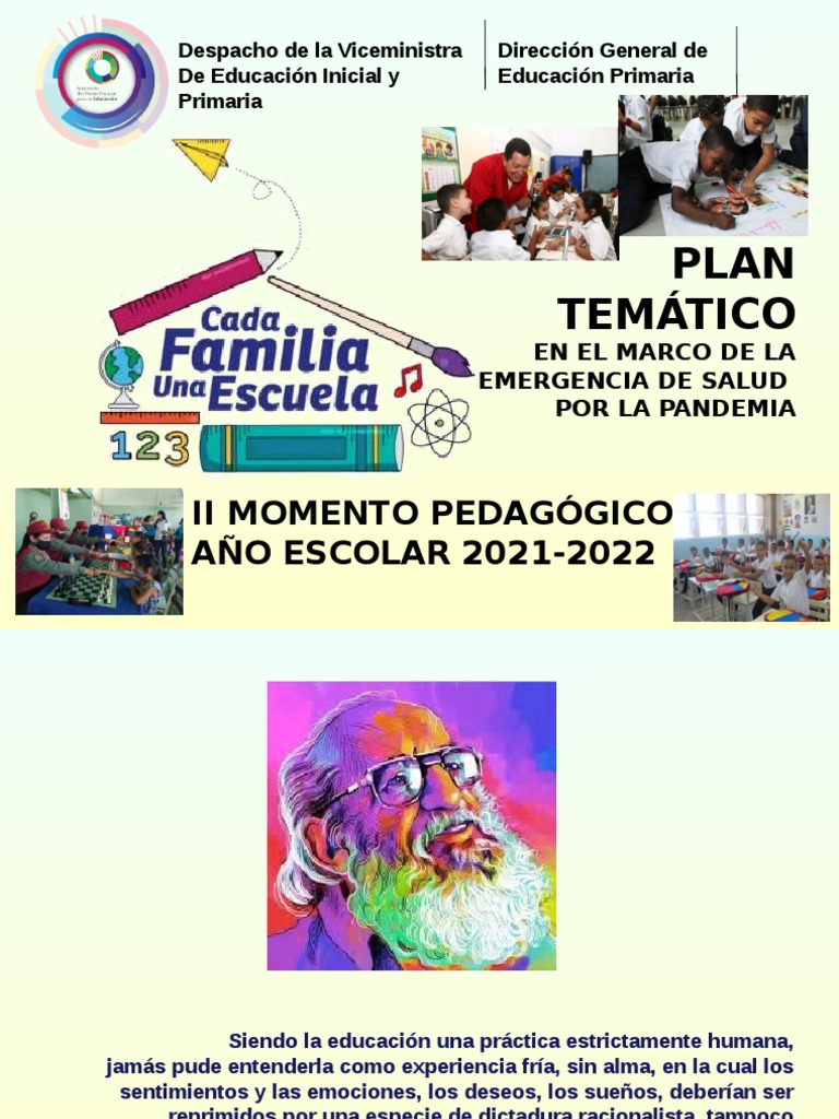 II MOMENTO PLAN TEMÀTICO 2021-2022 DGEP 13-01-2022 | PDF | Enseñando | Aprendizaje