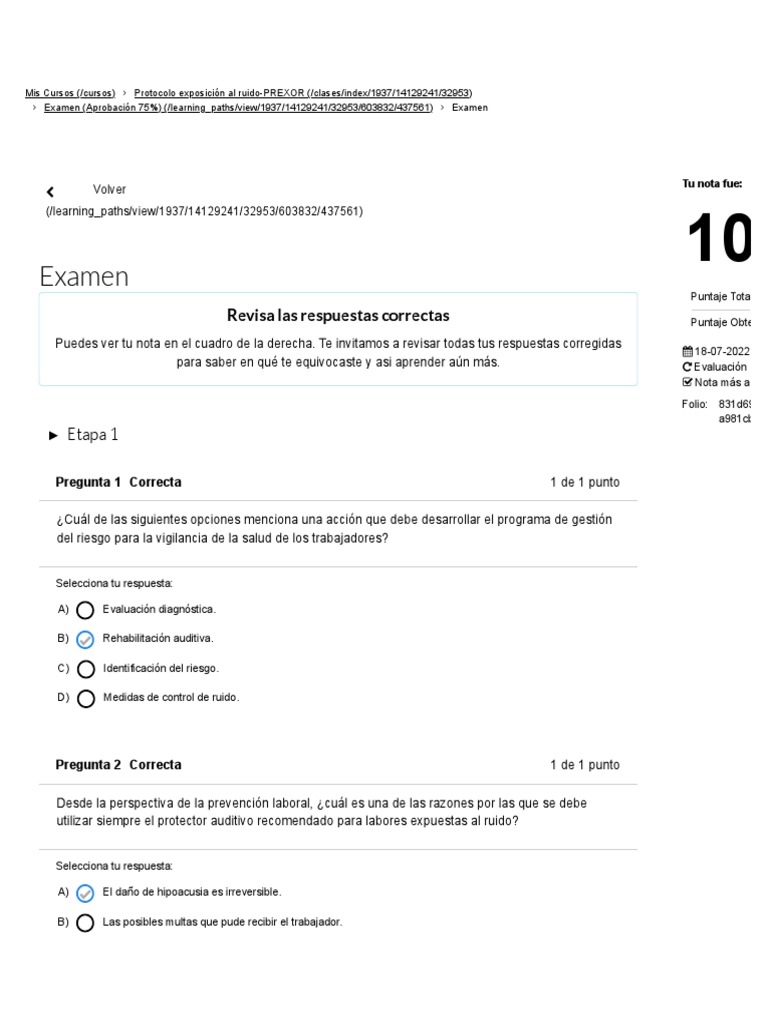 02 Protocolo Exposición Al ruido-PREXOR - Prueba 2 | PDF | Escuchando ...