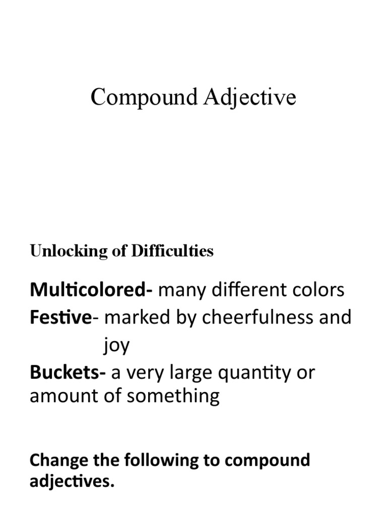 Compound Adjective | PDF