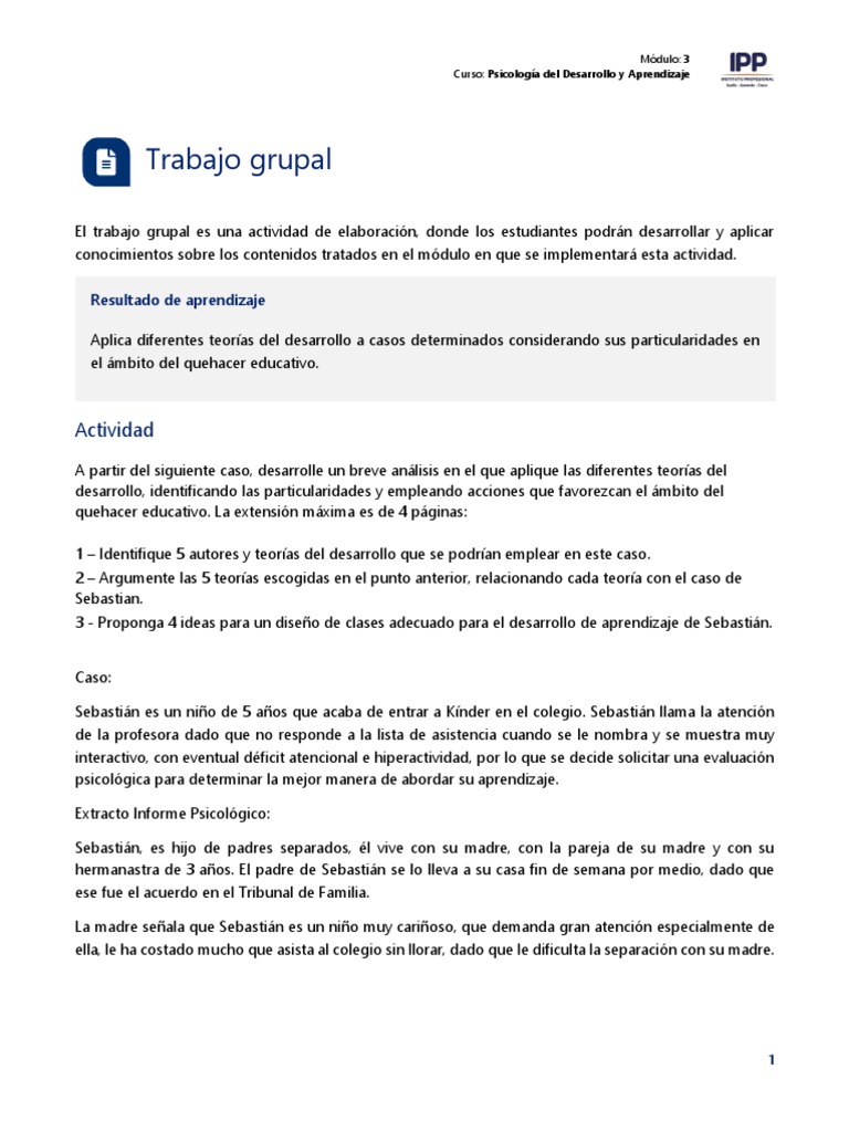 TG-M3 Psicología Del Desarrollo y Aprendizaje | PDF | Aprendizaje | Atención