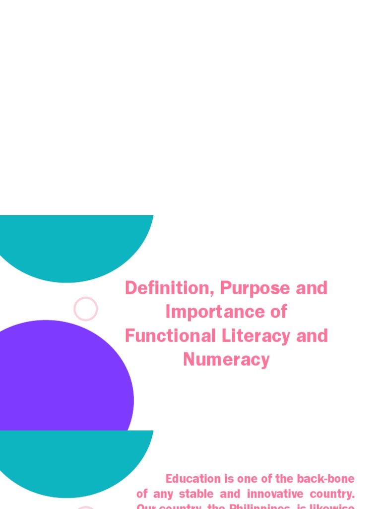 Lesson 1 Literacy and Numeracy | PDF | Literacy | Cognition