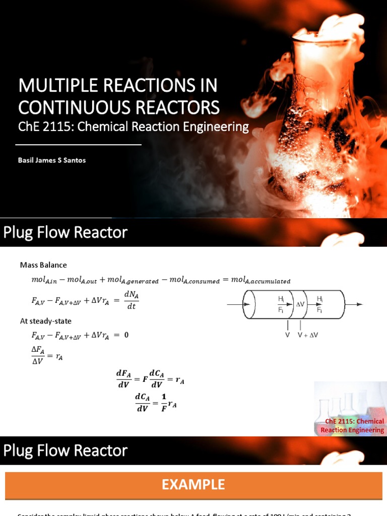 9 - Multiple Reactions in Continuous Reactors | PDF | Chemical Reactor | Applied And ...