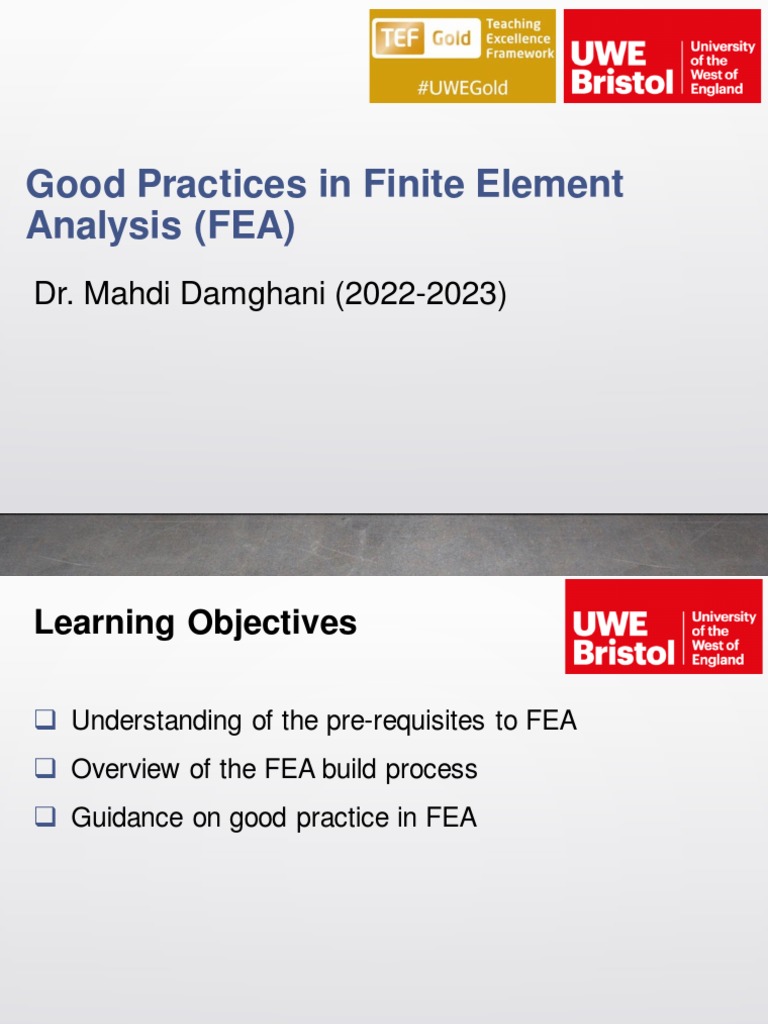 A Guide to Good Practices in Finite Element Analysis | PDF | Finite Element Method | Buckling
