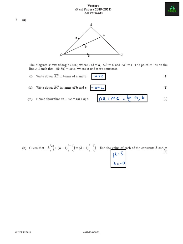 Vectors (Add Math) Unsolved.pdf | PDF | Geometric Shapes | Analytic ...