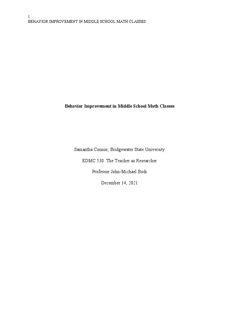 RP Final | PDF | Teachers | Classroom Management