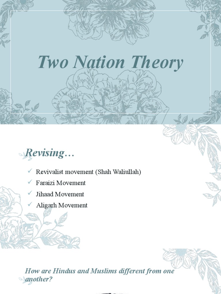 Two Nation Theory-Online Class | PDF