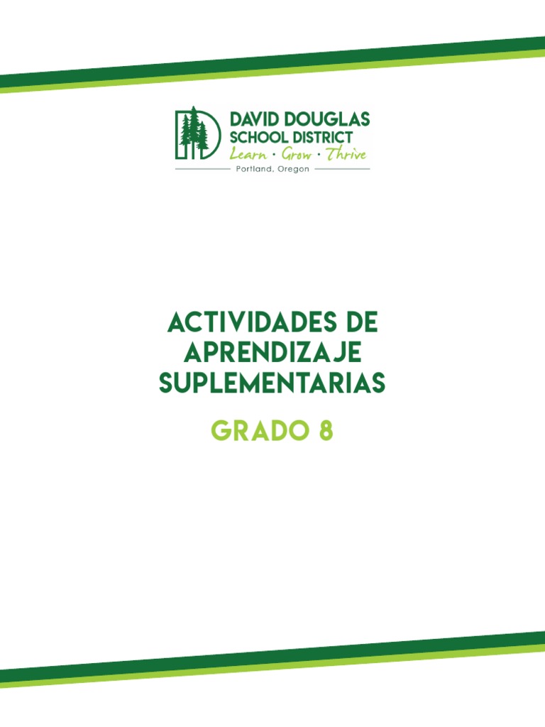 Spanish 8th Grade Supplemental Learning Activities 4 9 20 | PDF