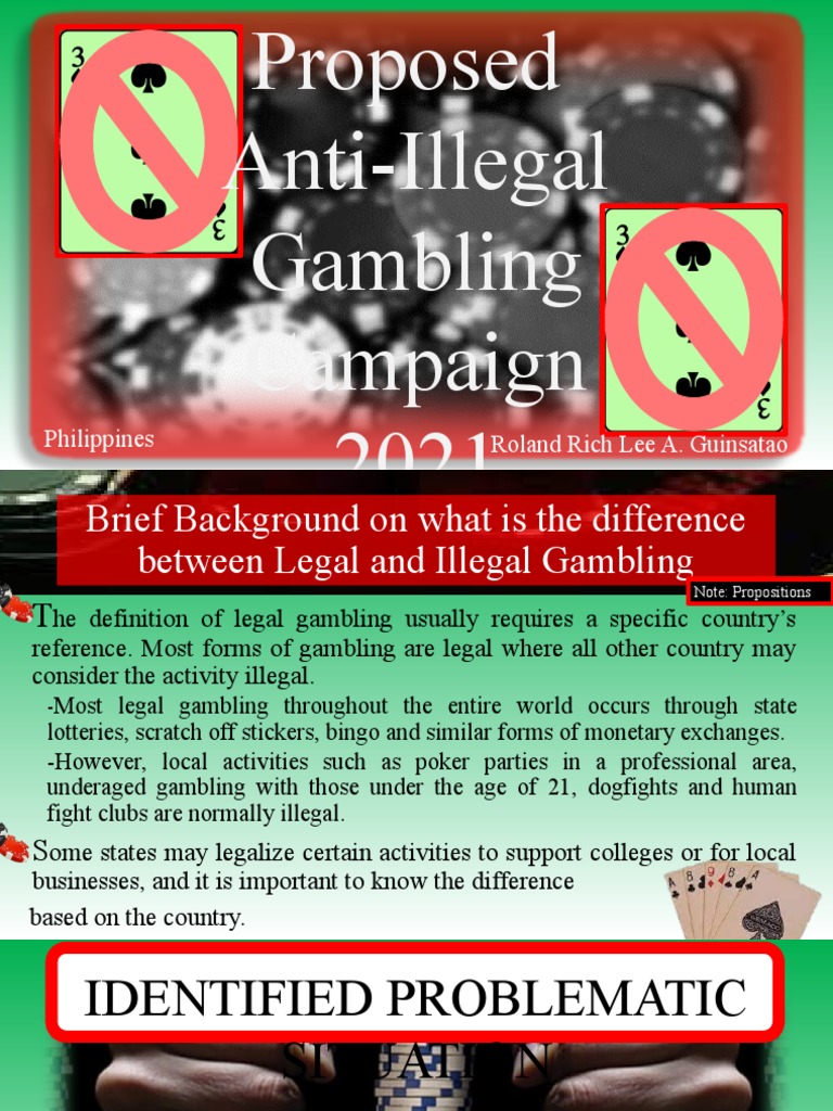 Anti-Illegal Gambling Campaign 2021 | PDF | Problem Gambling | Gambling
