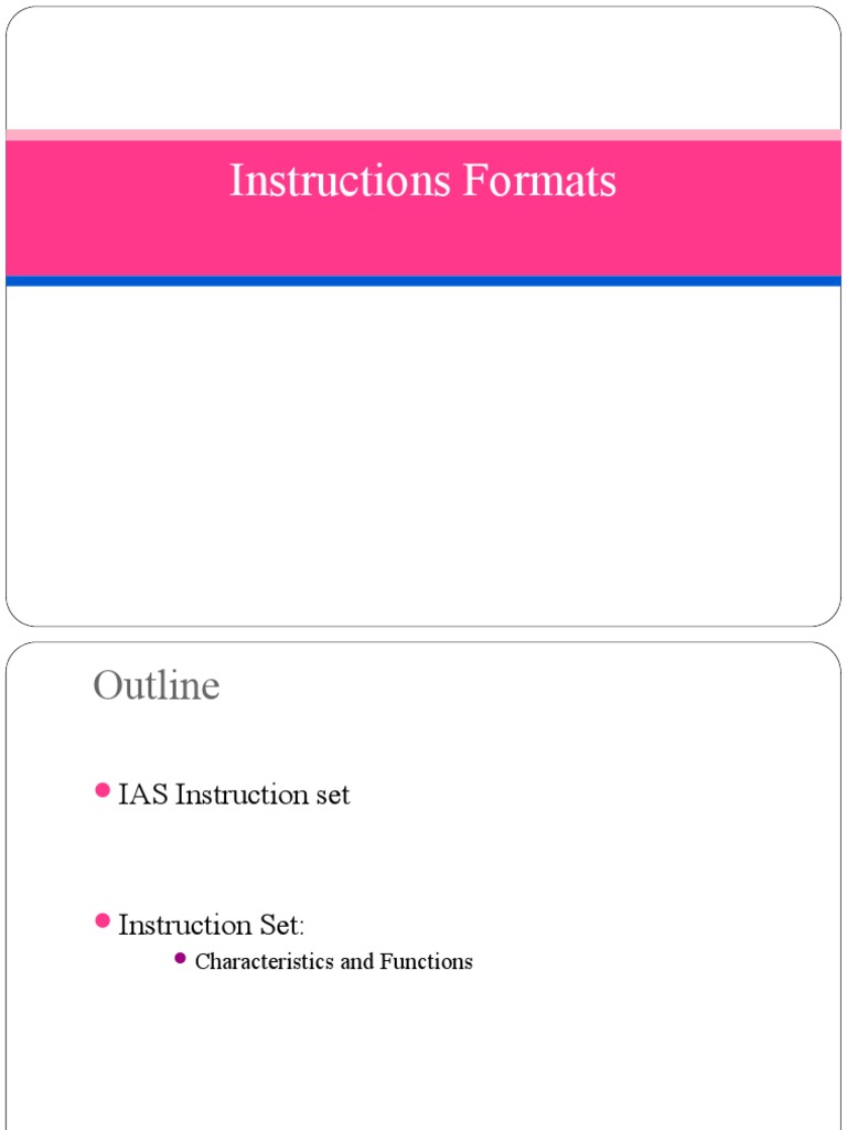 IAS Instruction Set and Assembly Examples | PDF | Assembly Language ...