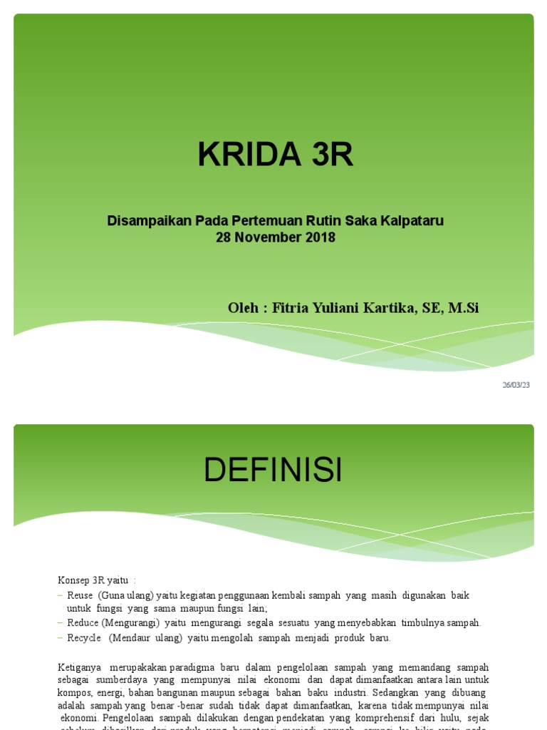 Krida 3R | PDF | Sains & Matematika | Teknologi & Rekayasa