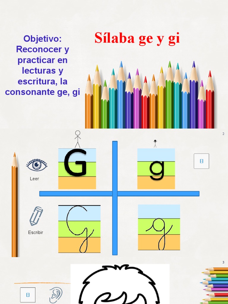 Actividades de sílabas ge y gi para niños | PDF