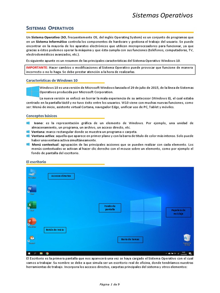 Sistemas Operativos W10 | PDF | Ventana (informática) | Microsoft Windows