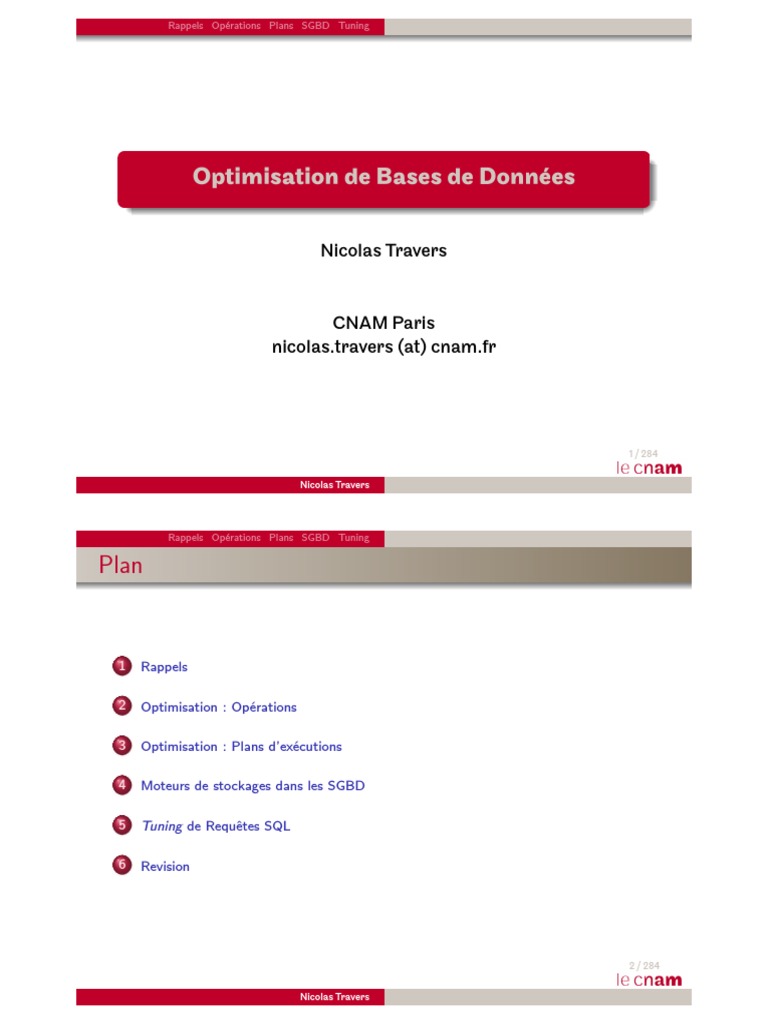 NFE106 Slides Handout | PDF | SQL | Base de données relationnelle