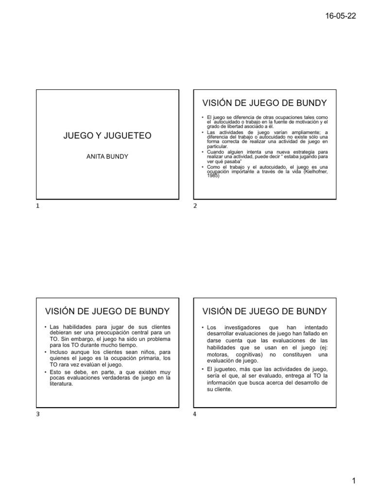 JUGUETEO - ANITA - BUNDY - 2009 (Compatibility Mode) | PDF | Motivación ...