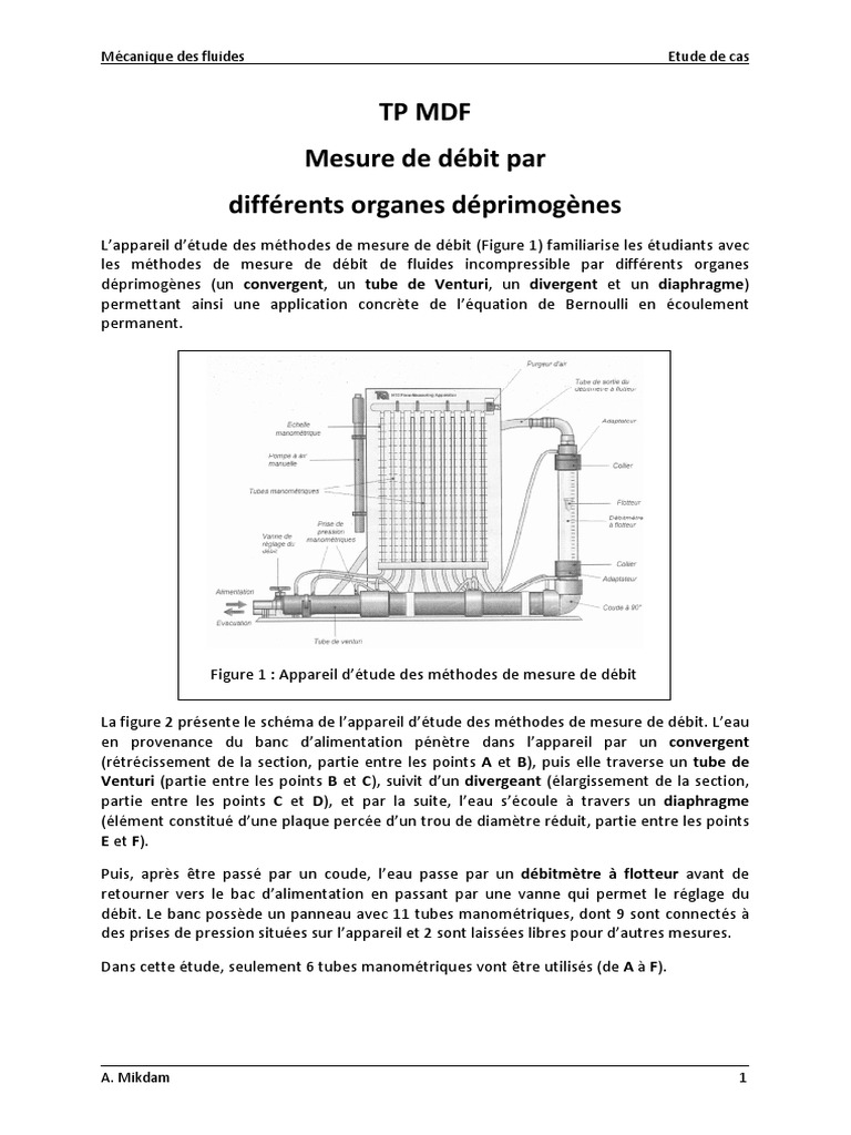 TP MDF 2020-2021 | PDF | Soupape | Pompe
