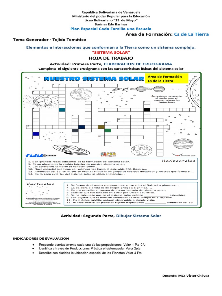 Hoja de Trabajo CS de La Tierra | PDF