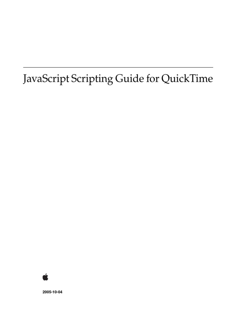 Javascript Scripting Guide For Quicktime | PDF | Java Script | Safari (Web Browser)