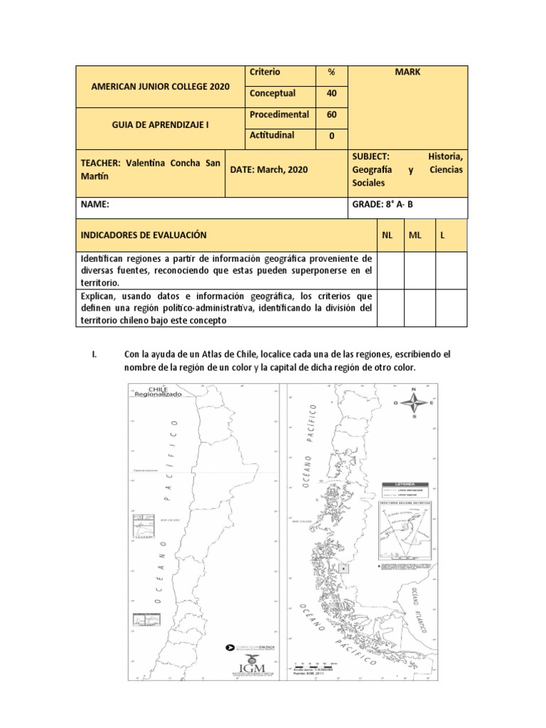 Guía Práctica 1 Historia 8 Básico | PDF