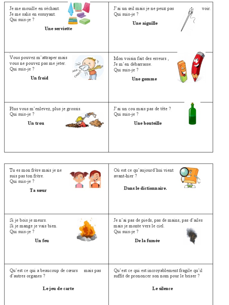 Devinettes - CE2 | PDF | Maison et jardin