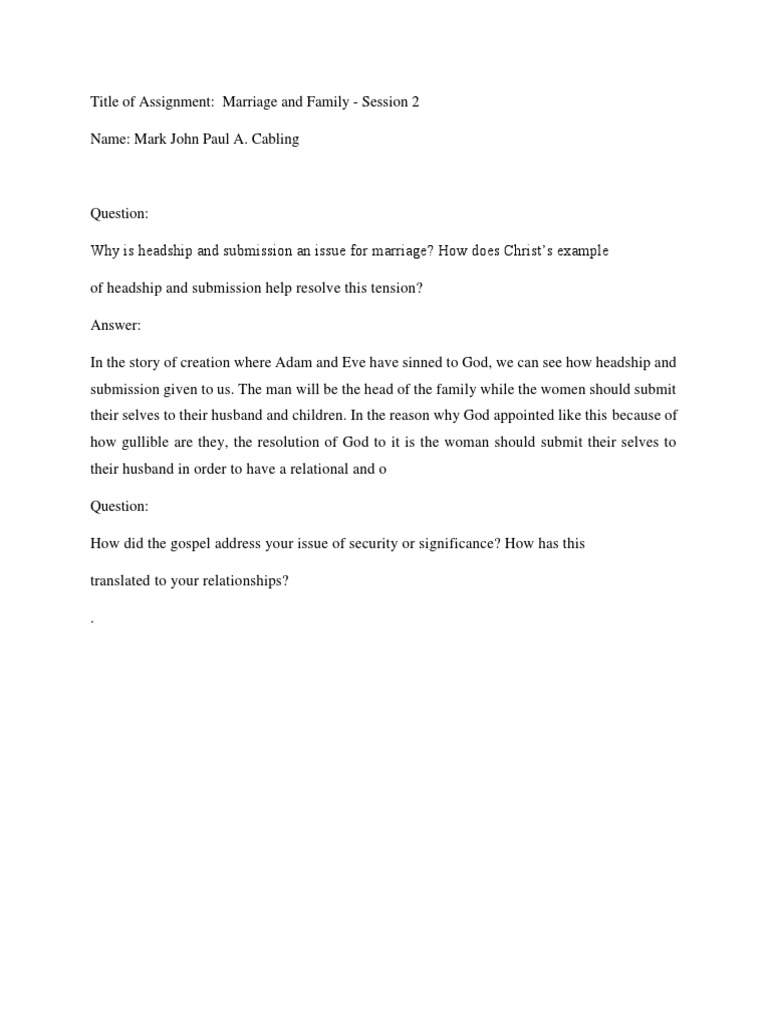 Christ's Example of Humble Headship and Submission in Marriage | PDF