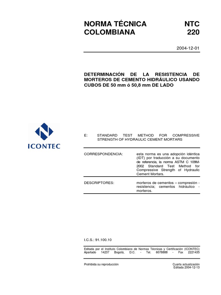 Normas NTC | PDF | Materiales