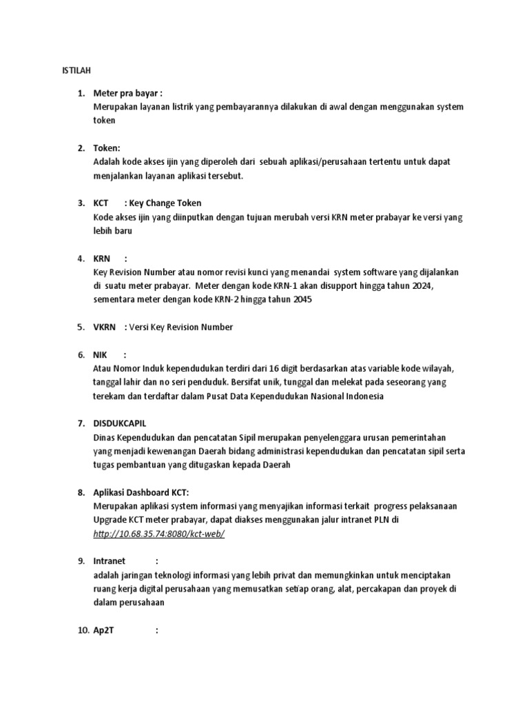 Istilah - Istilah KCT | PDF