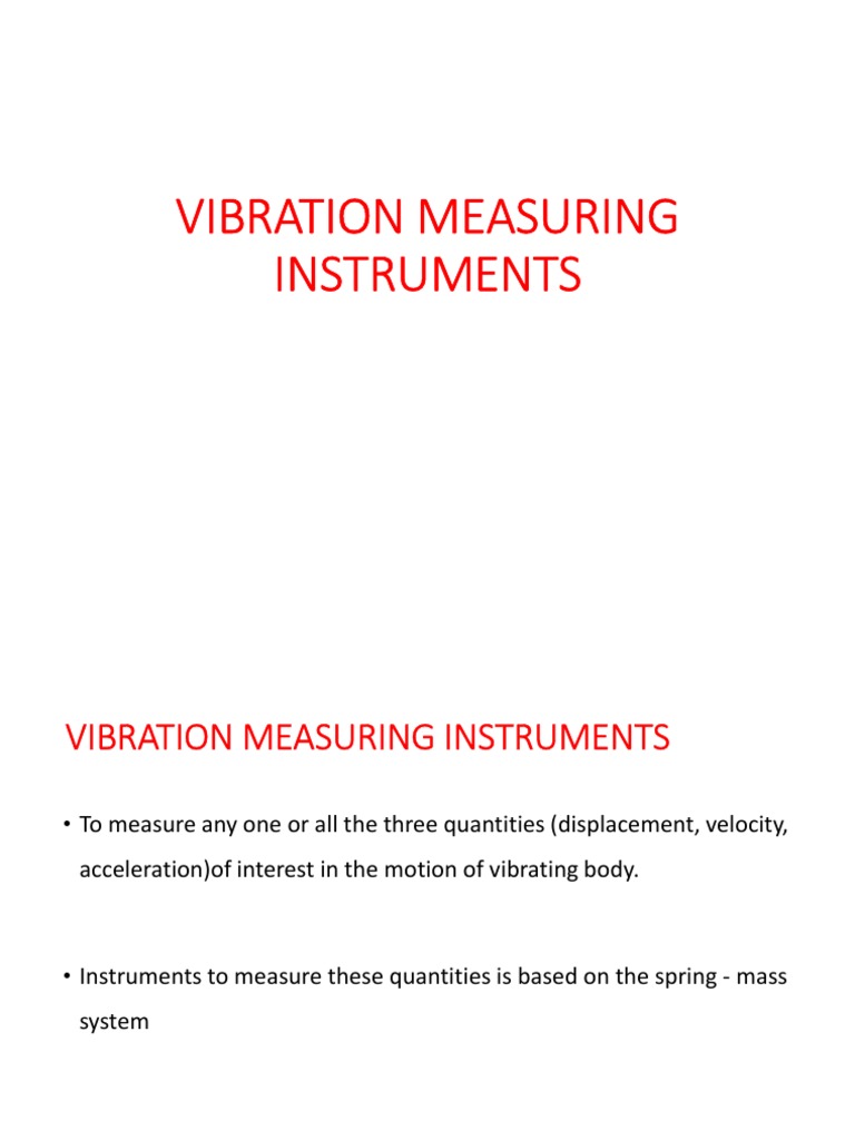Measuring Instruments | PDF | Accelerometer | Motion (Physics)
