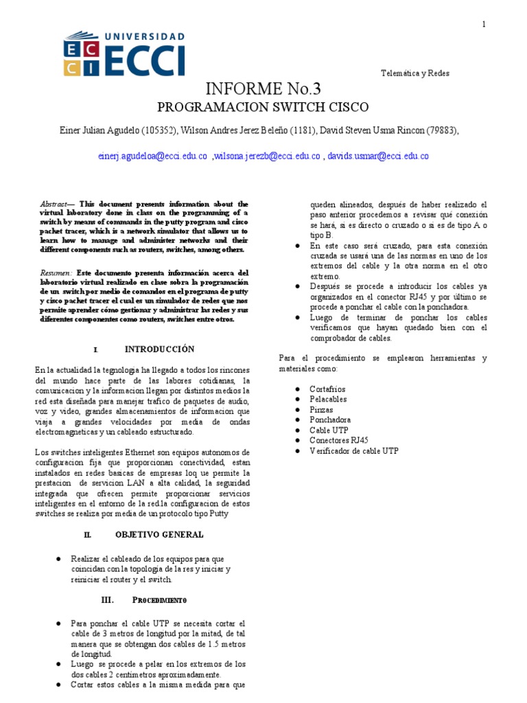 Programacion Switch Cisco | PDF | Equipo de telecomunicaciones | Ingeniería Informática