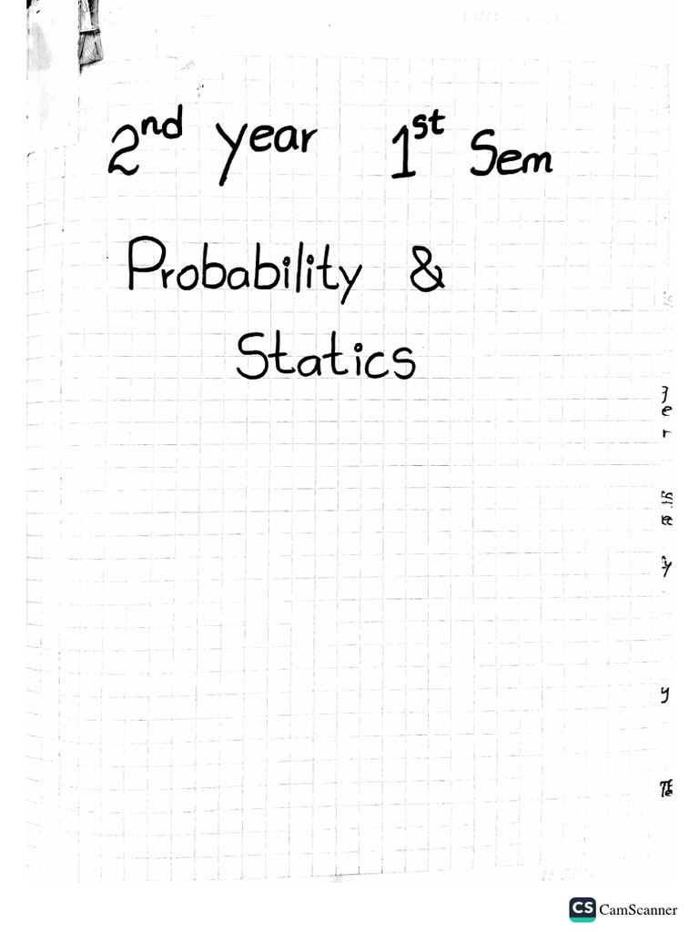 Probability and Statistics PDF | PDF