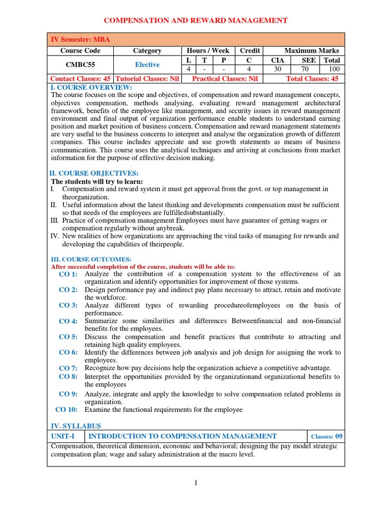 Compensation and Reward Management PDF | PDF | Employment | Salary