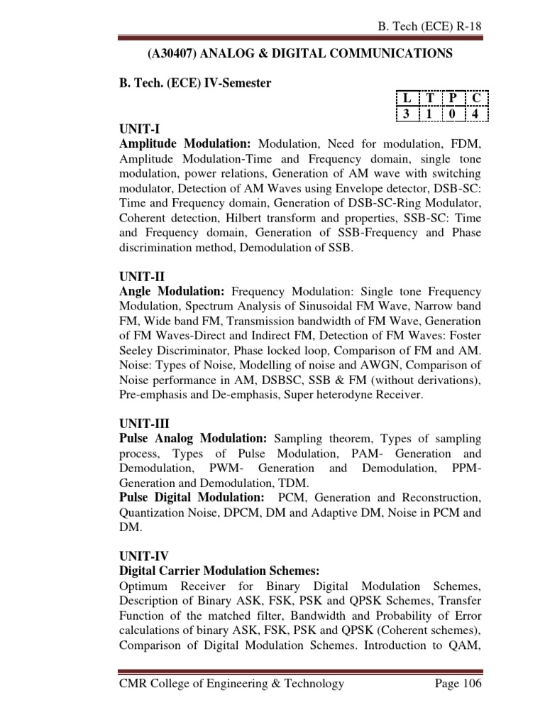 Analog and Digital Communications | PDF | Modulation | Frequency Modulation