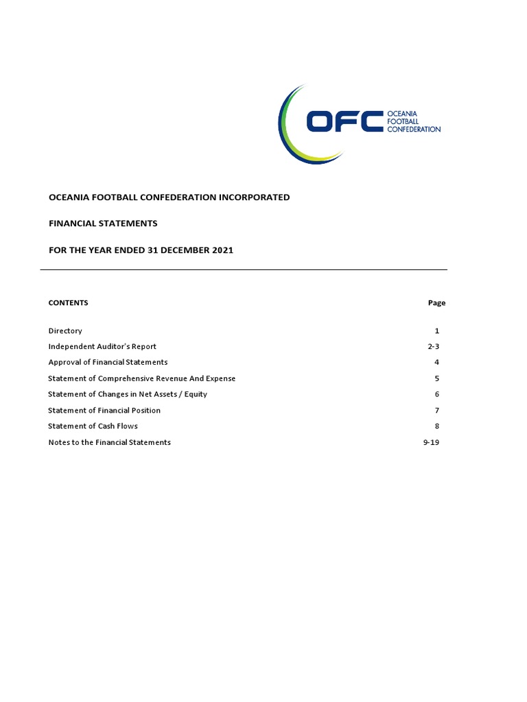 OFC Financial Statements 2021 | PDF | Financial Audit | Fair Value