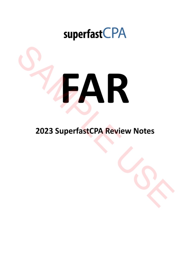 FAR Sample | Download Free PDF | Balance Sheet | Book Value