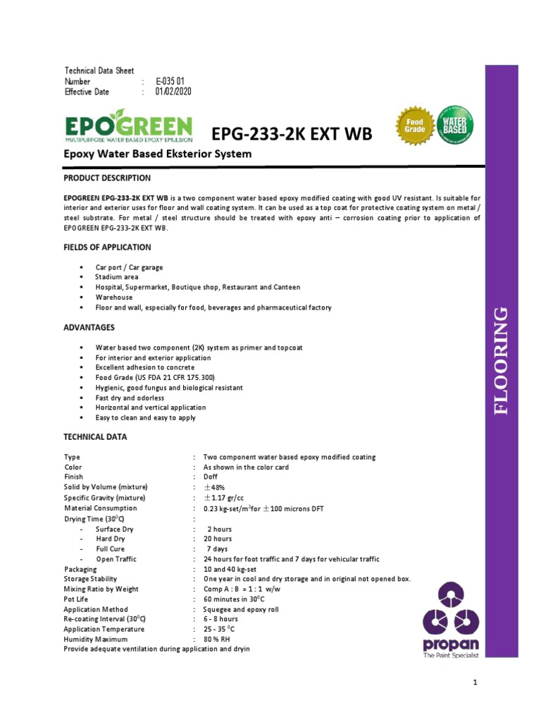 TD Epg 233 2K Ext WB PDF | PDF | Epoxy | Concrete