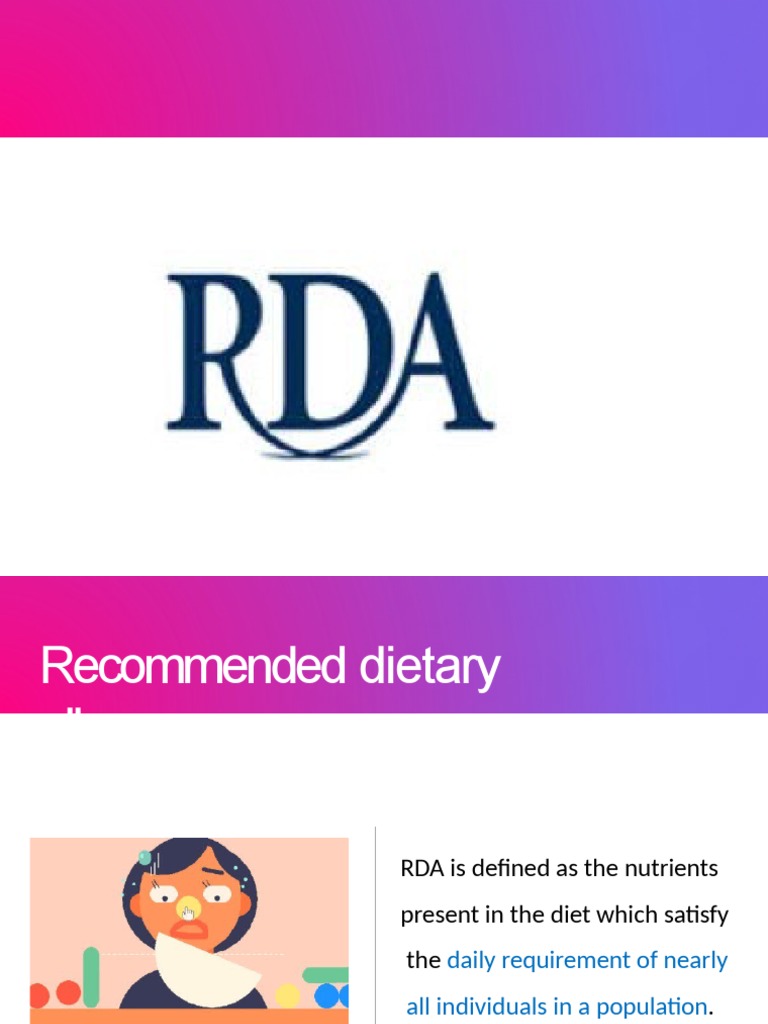 RDA Guidelines for Indian Adults 2024 | PDF