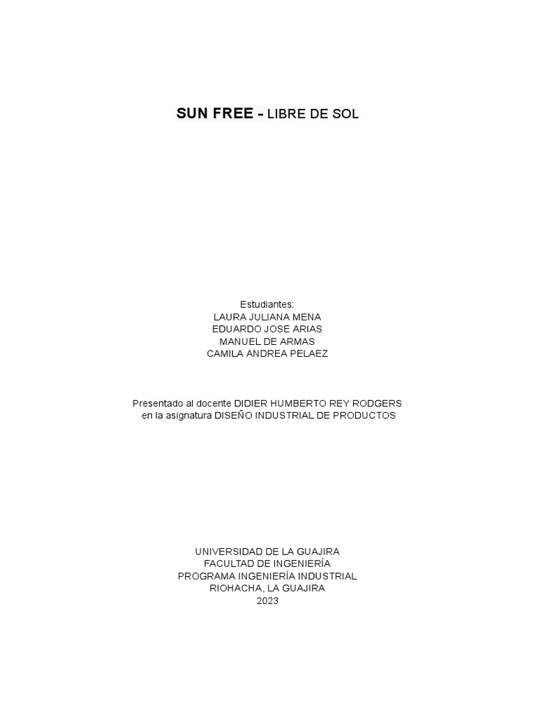 Sun Free PDF | PDF | Producto (Negocio) | Marketing