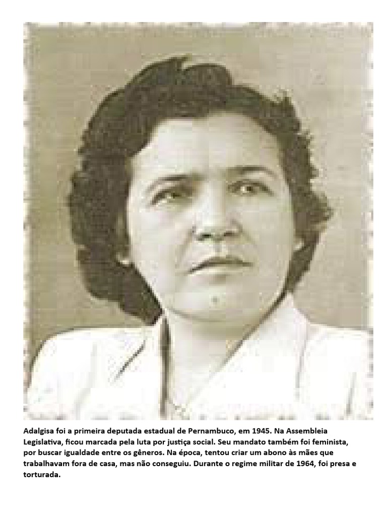 Adalgisa Foi A Primeira Deputada Estadual de Pernambuco | PDF