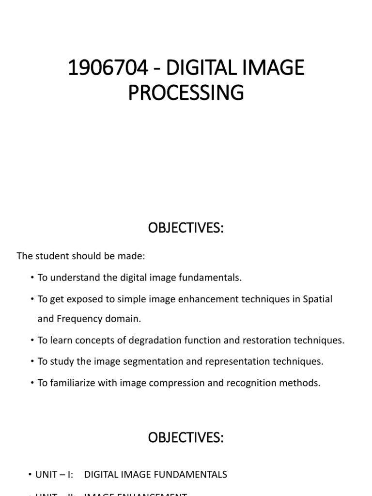 Unit1 DIP PDF | PDF | Color | Eye