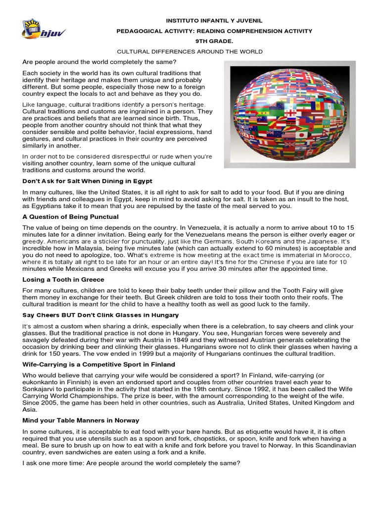 Cultural Differences Around The World 17022023115234 | PDF